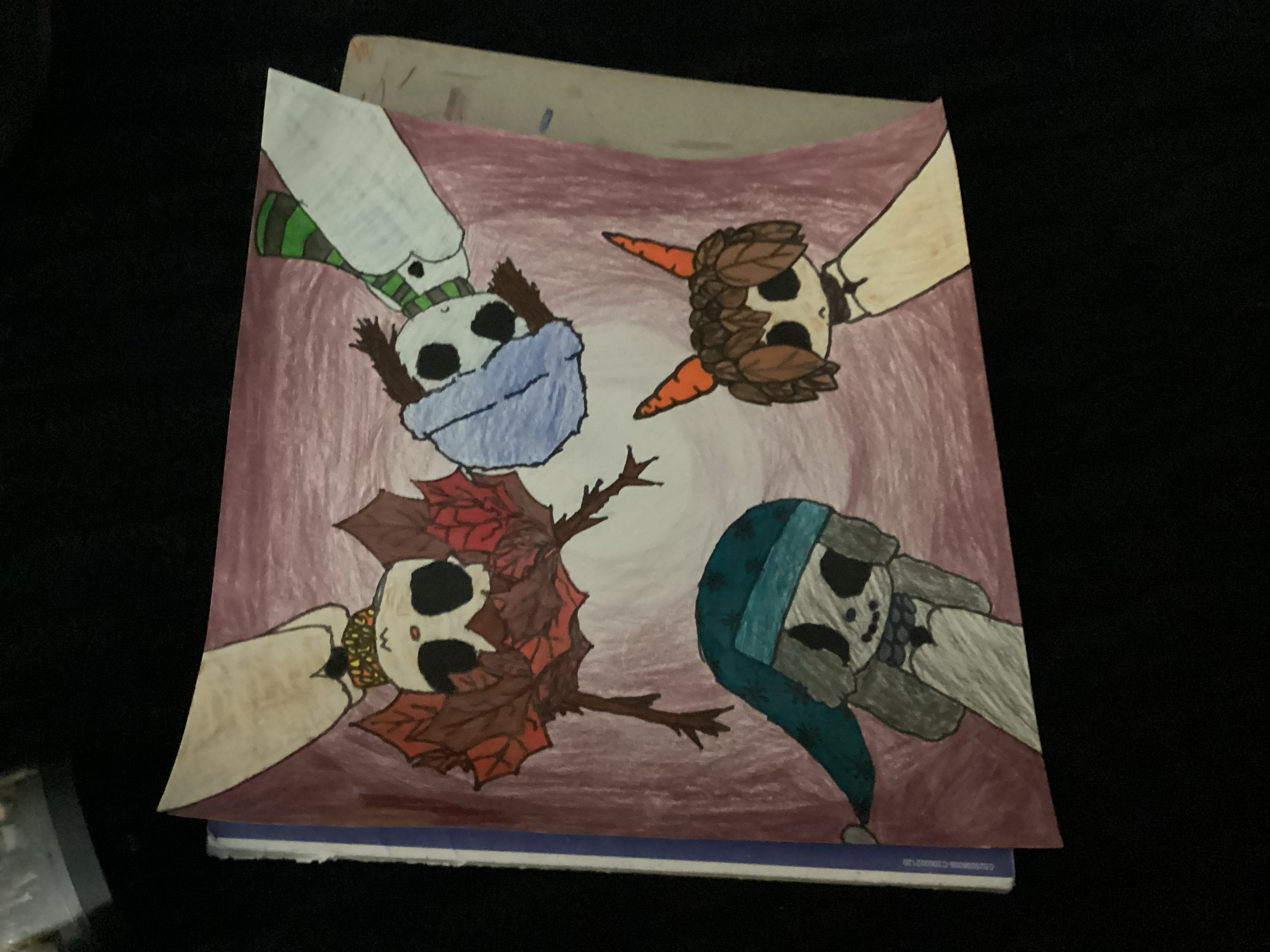 Snowmen Worms Eye View - ibisPaint