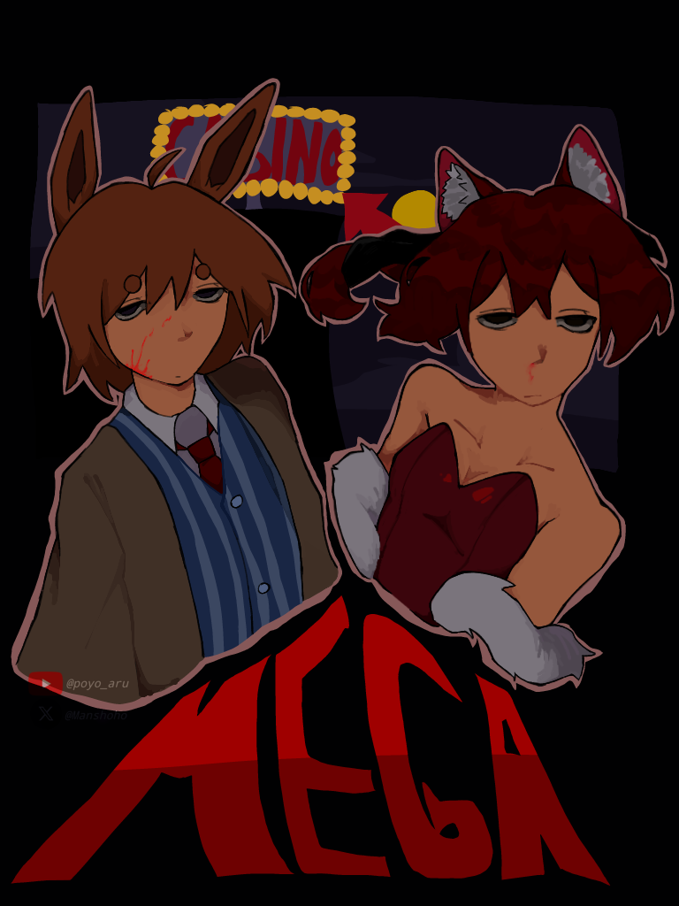 Mega feat with my main oc & main bff oc - ibisPaint