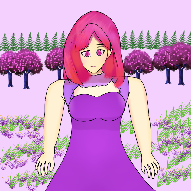 Violet trees 1 woman - ibisPaint