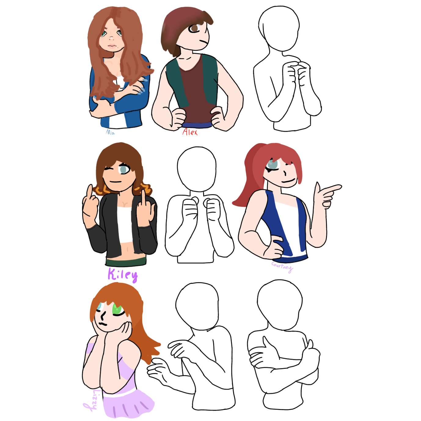 Most of the cast - ibisPaint