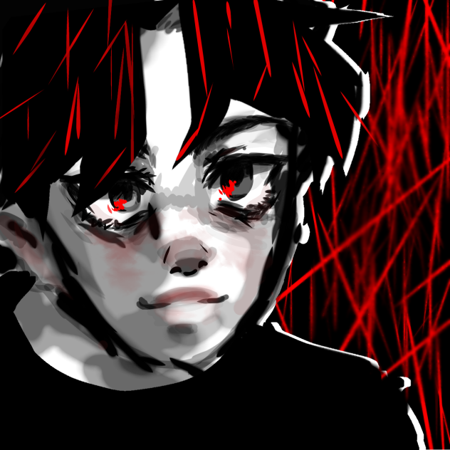 A boy red line - ibisPaint
