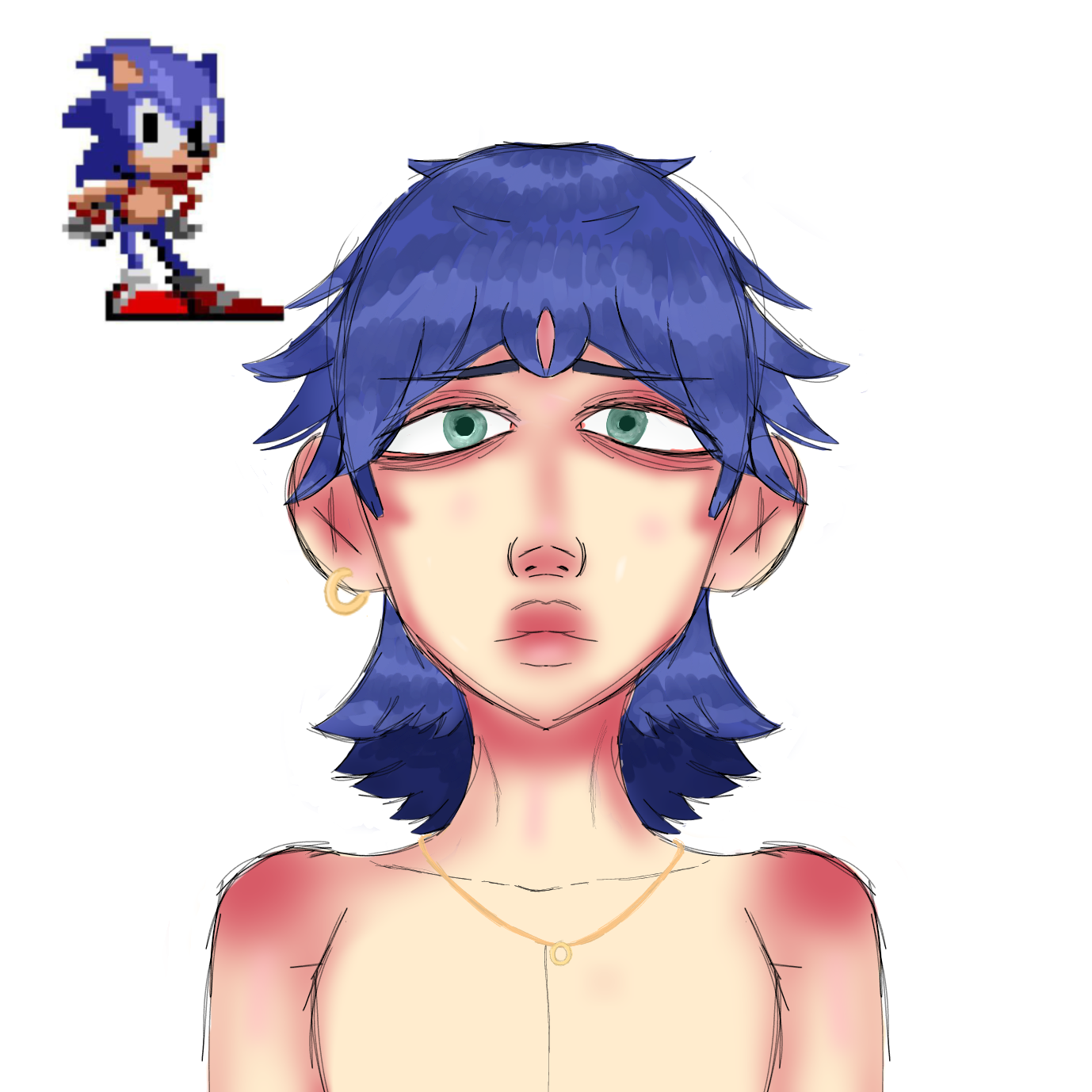 Sonic the human hedgehog. - ibisPaint