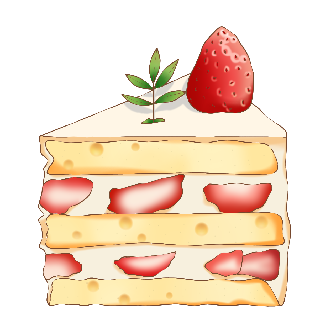 Strawberry cake - ibisPaint