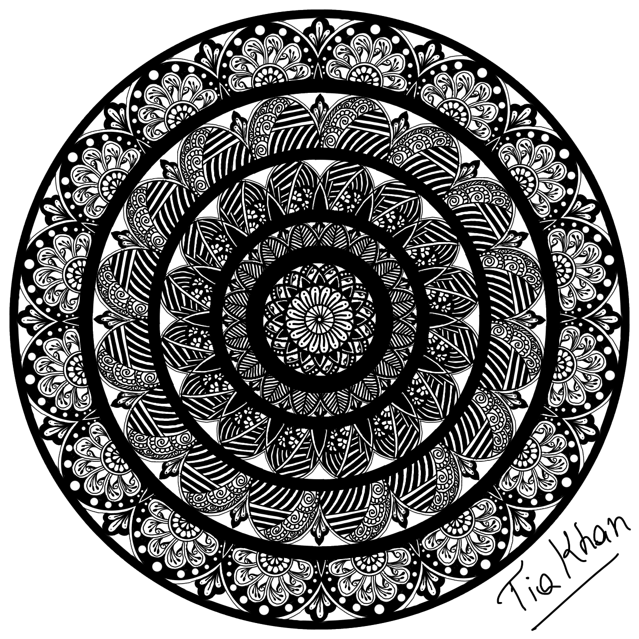 My first digital Mandala - ibisPaint