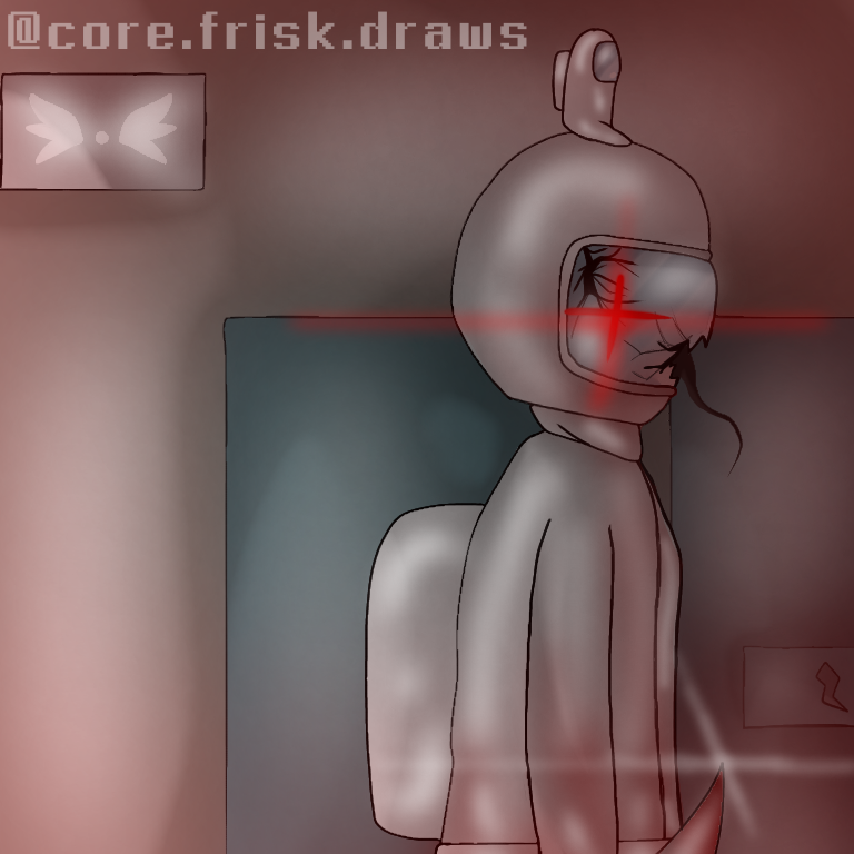 among us White (as impostor) - ibisPaint