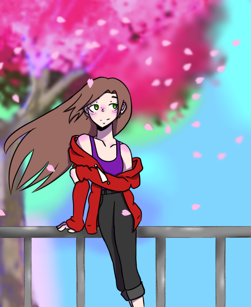 An Afternoon Among the Cherry Blossoms - ibisPaint