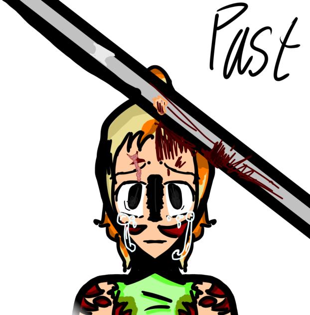 how she get the scars huh TW blood - ibisPaint