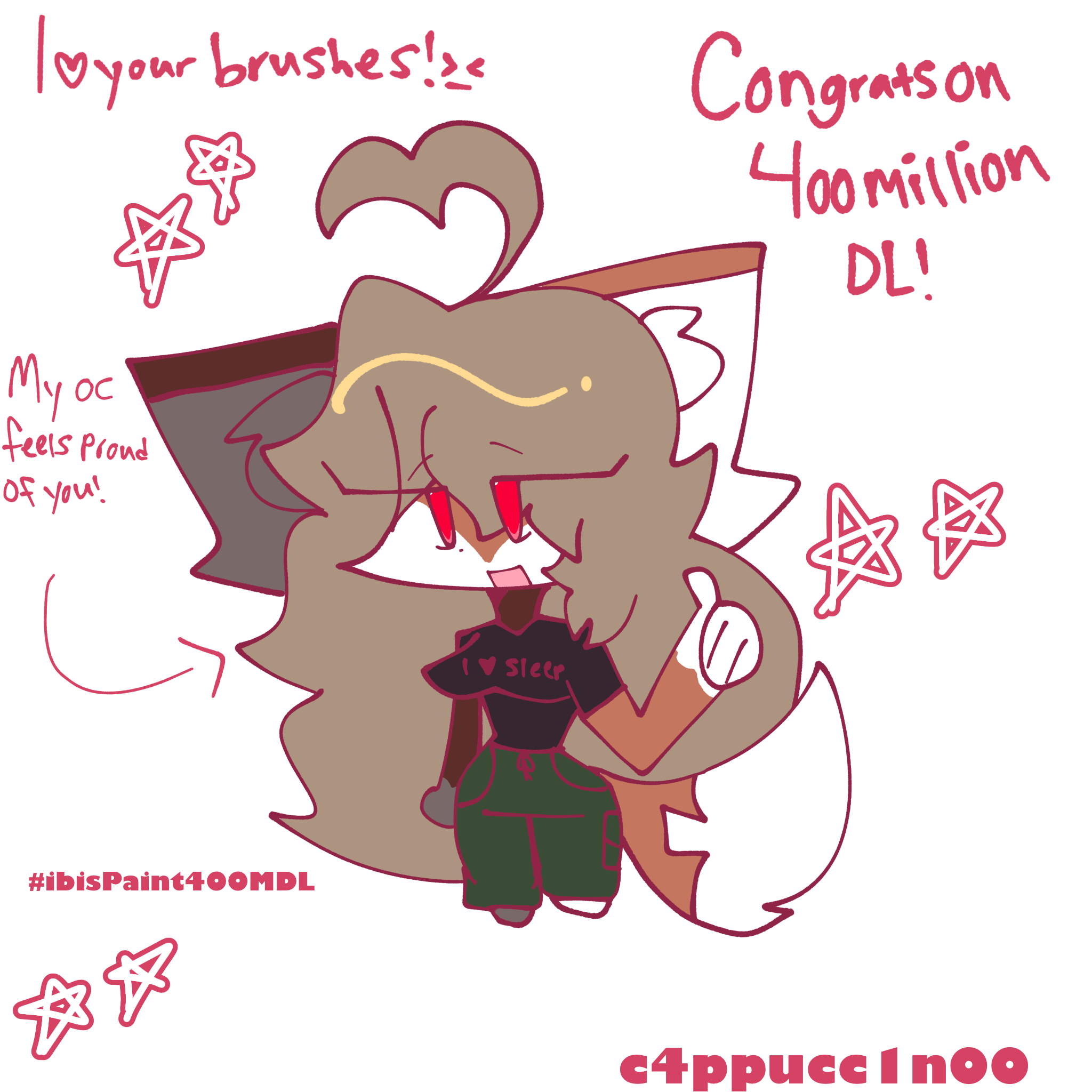 congrats on 400 million dl - ibisPaint