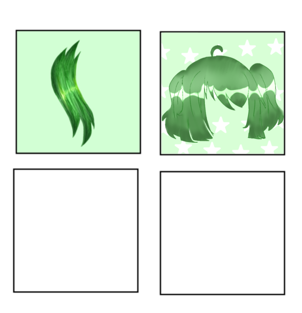 green hair collab - ibisPaint