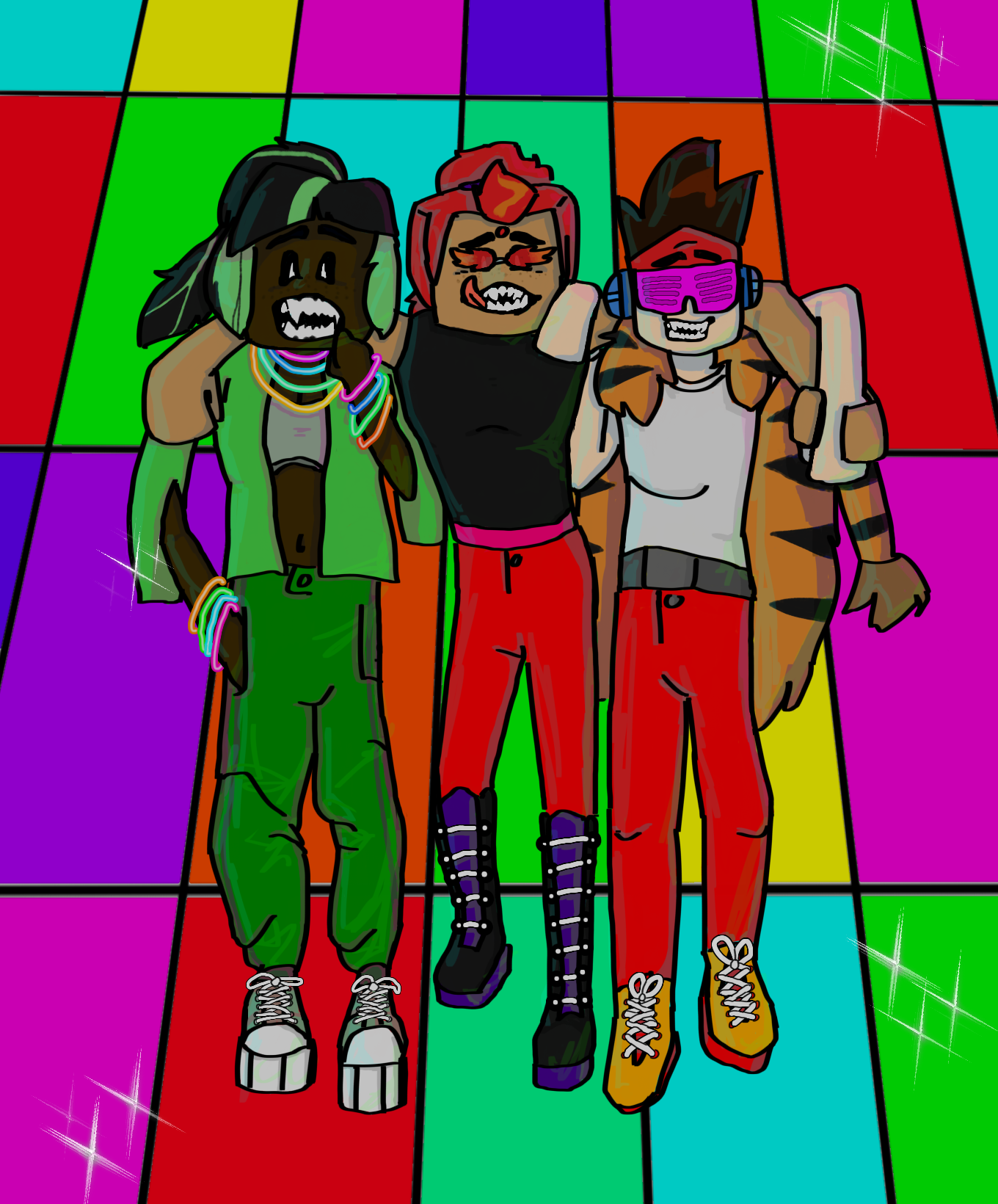 Porty Mk, Mei, and Red son - ibisPaint