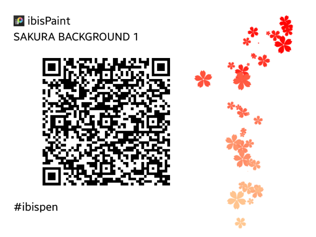 QR CODE (SAKURA FLOWER BACKGROUND 1) - ibisPaint
