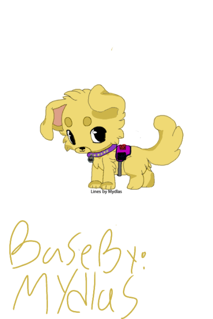 Pawsly the golden service dog - ibisPaint