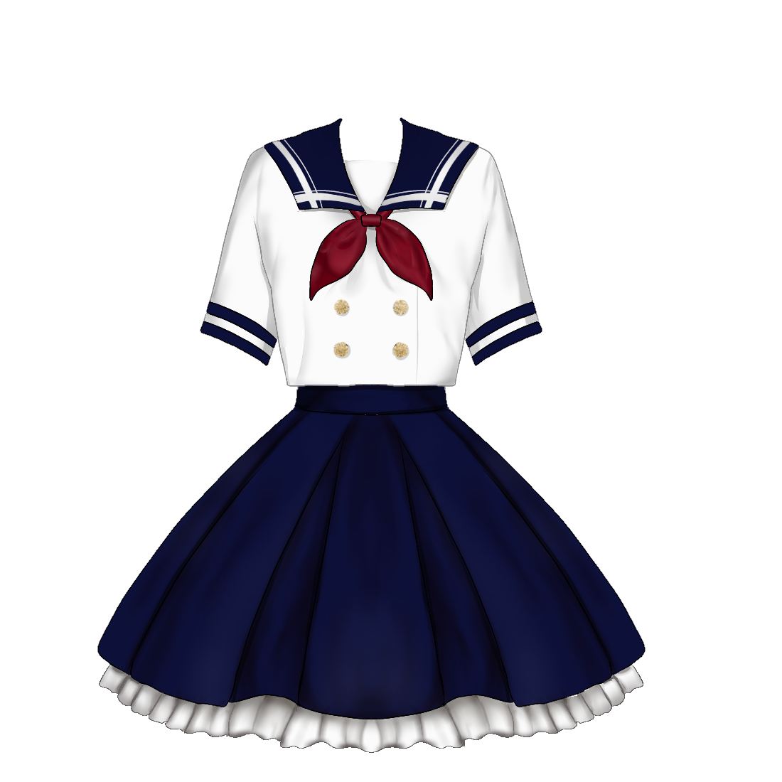 frilly school uniform - ibisPaint