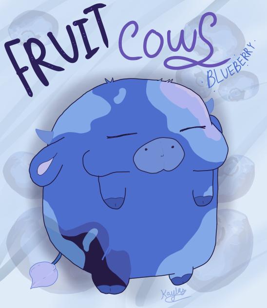 Fruit Cows - Blueberry - ibisPaint