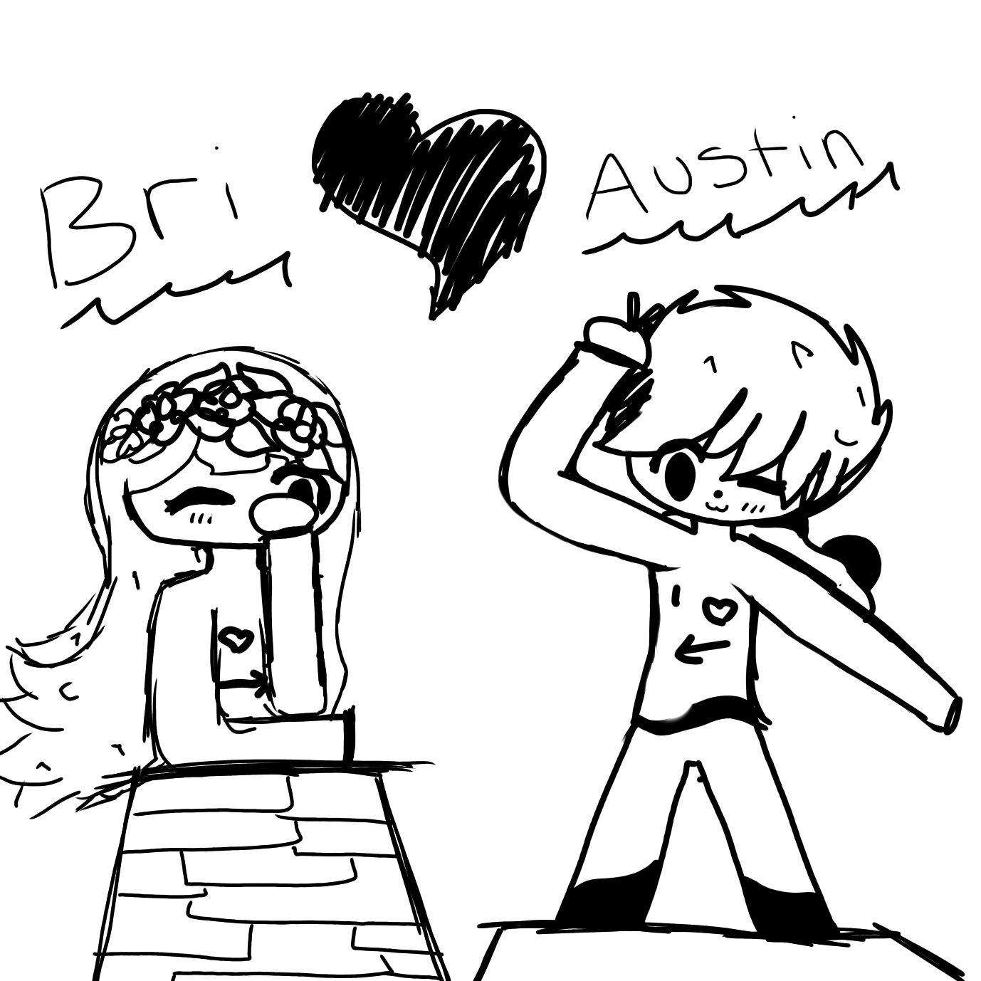 Austin x bri (💕 ️ ️💕💜💙💞 ️🖤💗💖) - ibisPaint