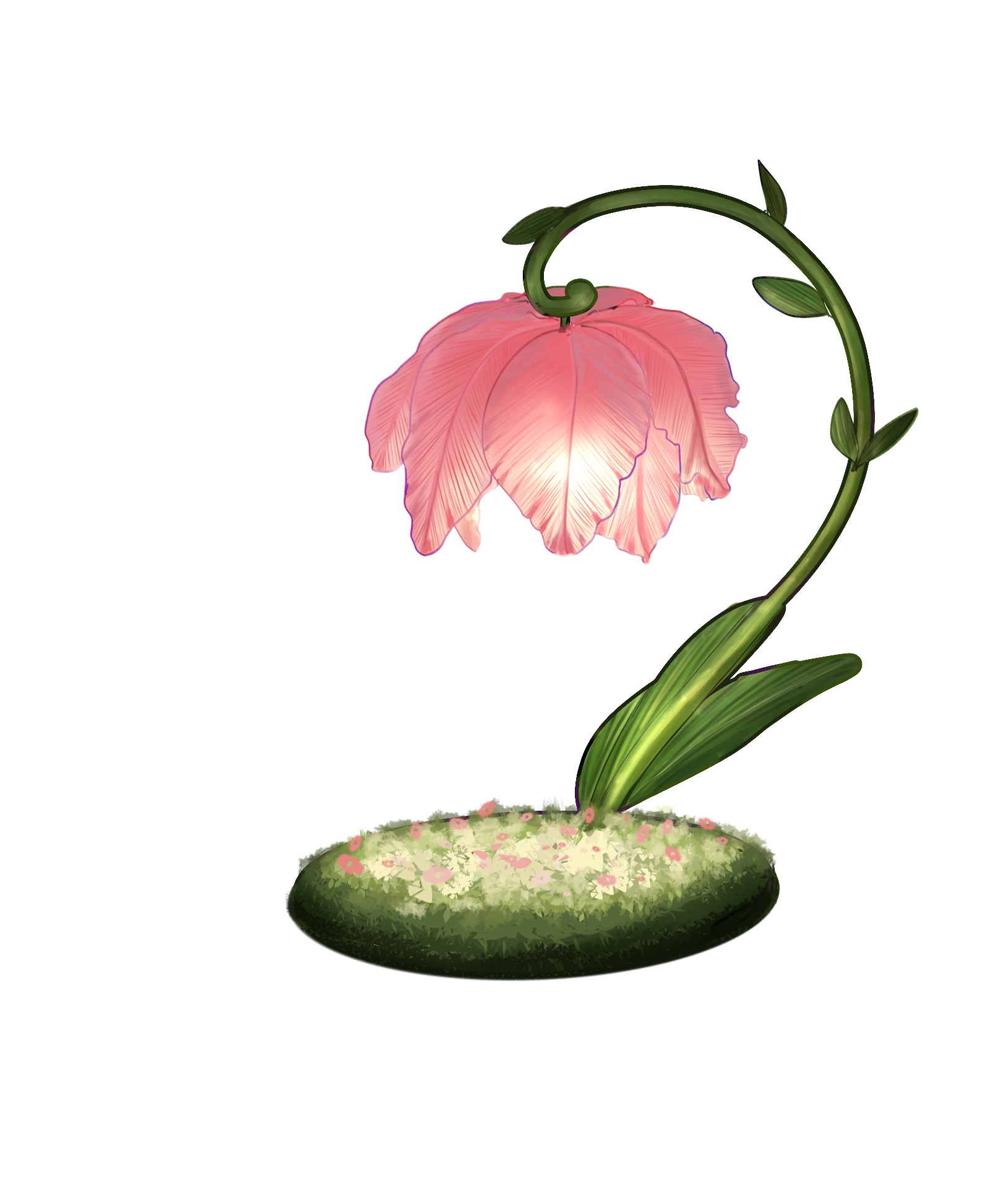 Floral moss lamp - ibisPaint