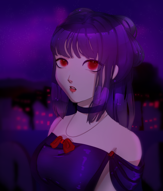 Midnight balcony - ibisPaint