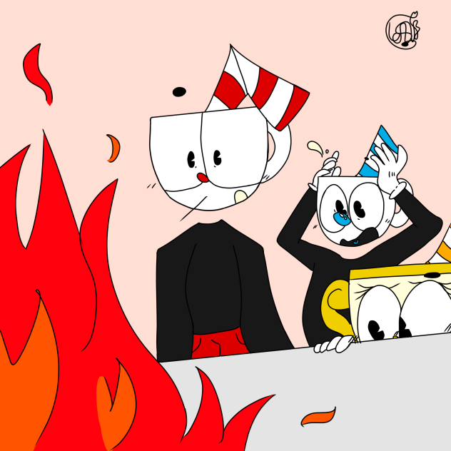 POV you let Cuphead cook for a one sec - ibisPaint
