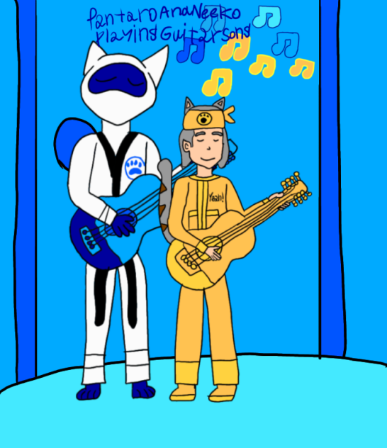 Pantaro And Neeko playing Guitar Song - ibisPaint