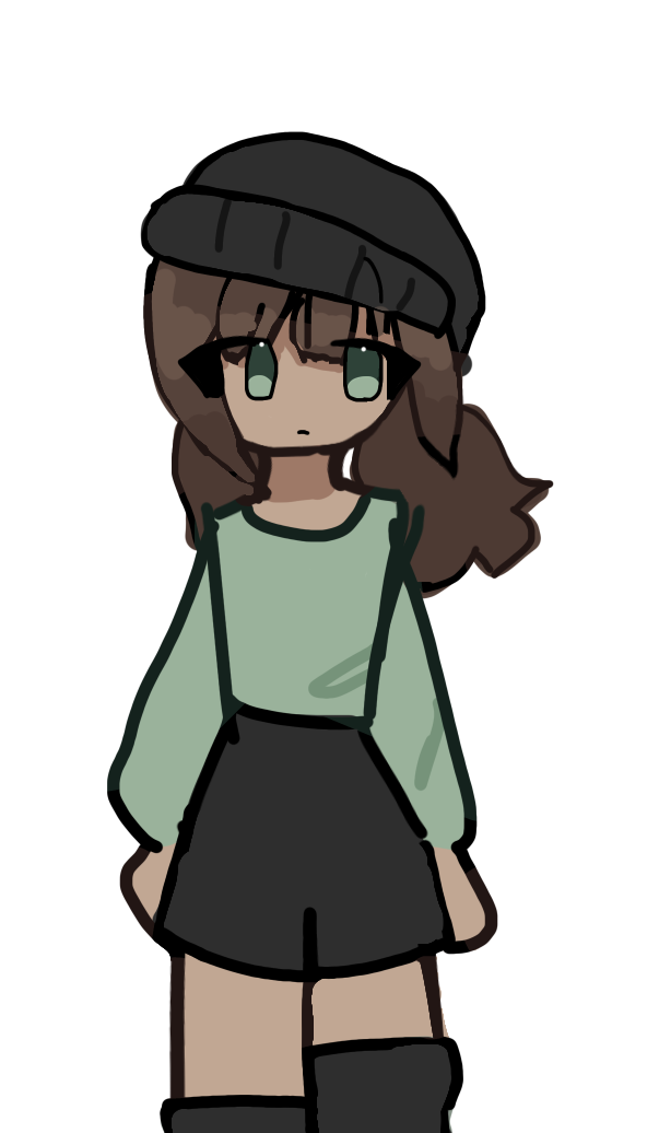 girl with beanie - ibisPaint