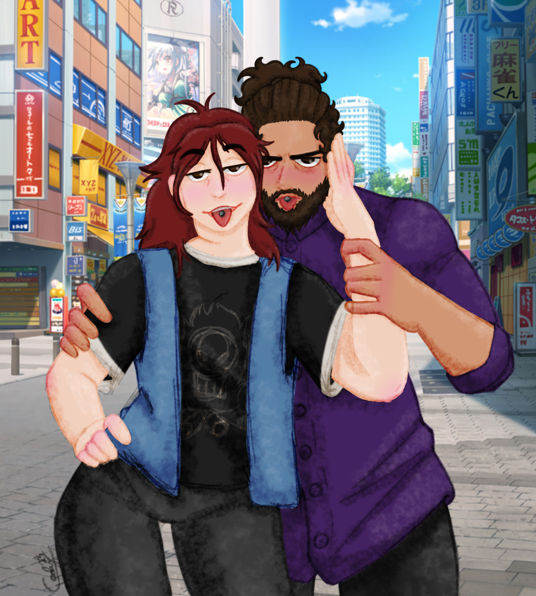 Oliver and Elmar Tomgue piercings - ibisPaint