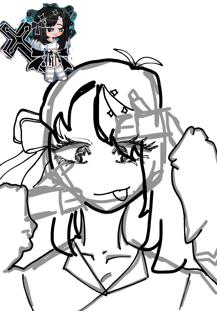 my sketch of my gacha oc - ibisPaint