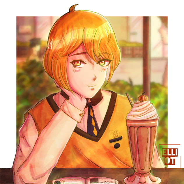 🍂Coffee date in autumn equinox🍂 - ibisPaint