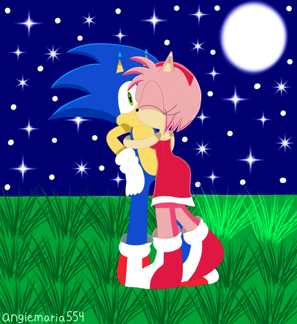 Amy Kisses Sonic - ibisPaint