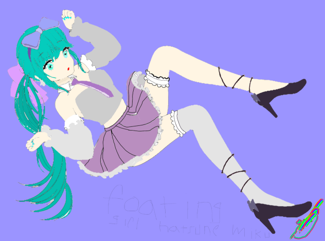 Floating miku - ibisPaint