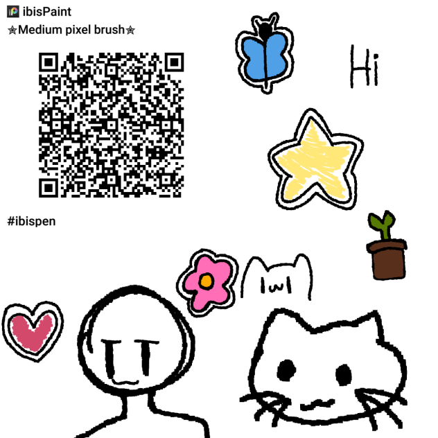 Medium pixel brush - ibisPaint