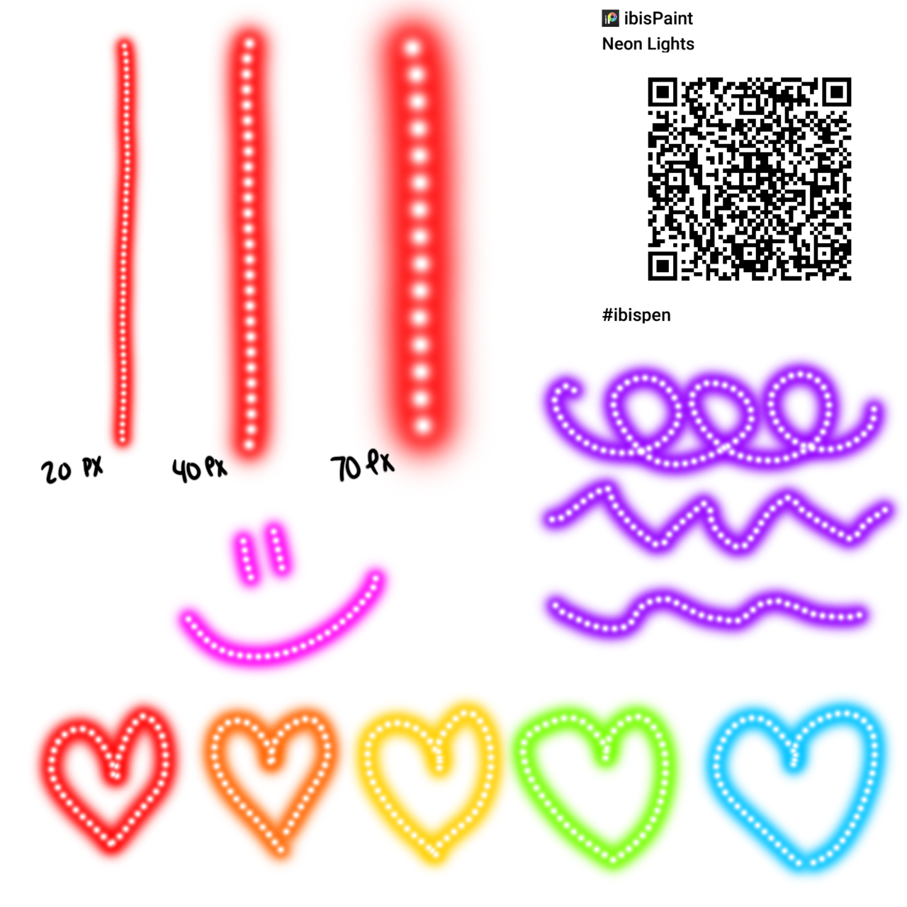 Neon lights brush - ibisPaint