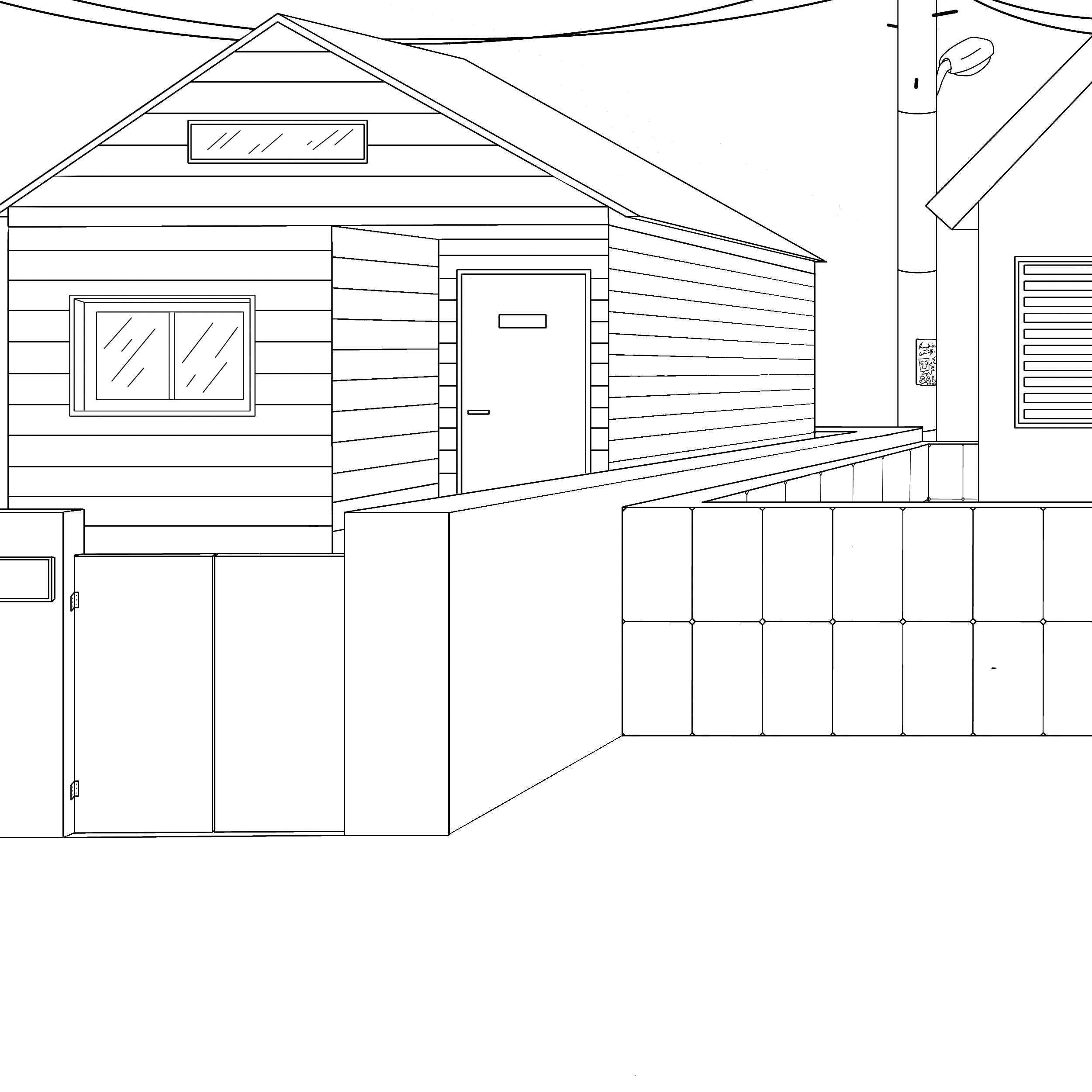 house (street view) outline - ibisPaint