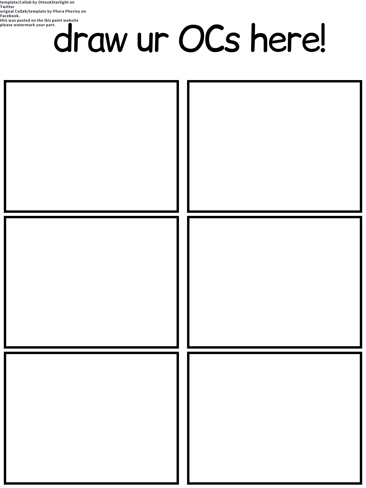 draw ur OCs here Collab or template - ibisPaint