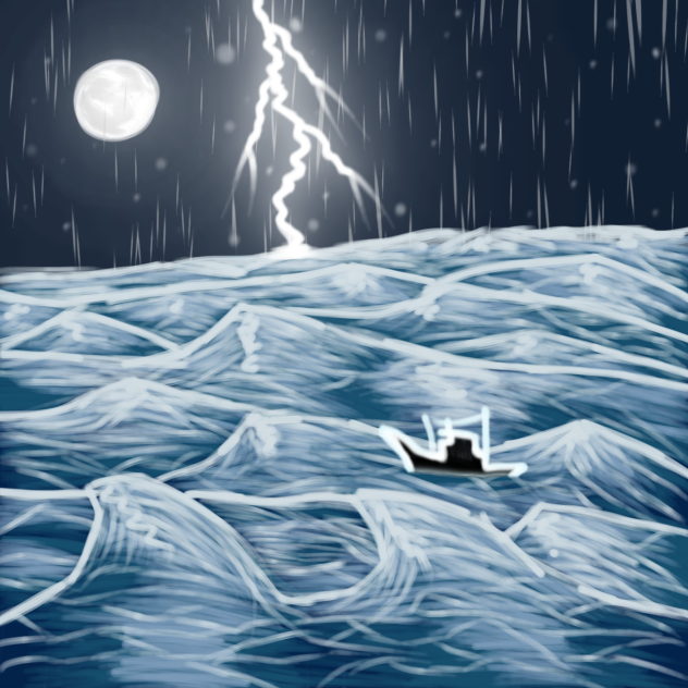 The world outside to me is like an ocean - ibisPaint