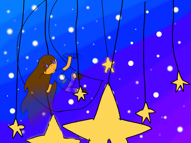 the girl on the invisible moon - ibisPaint