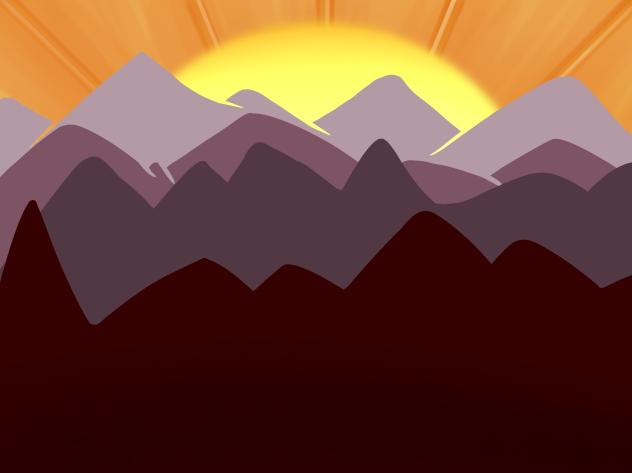 Less detailed mountain background - ibisPaint