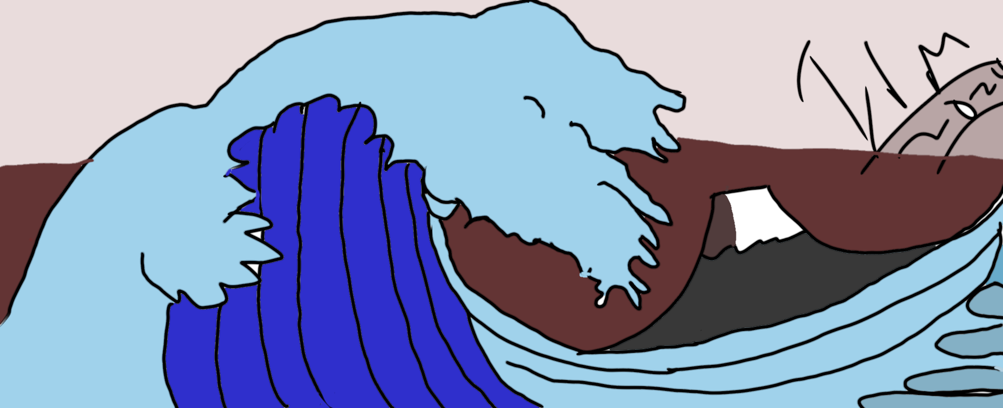 The great wave - Hokousai. - ibisPaint