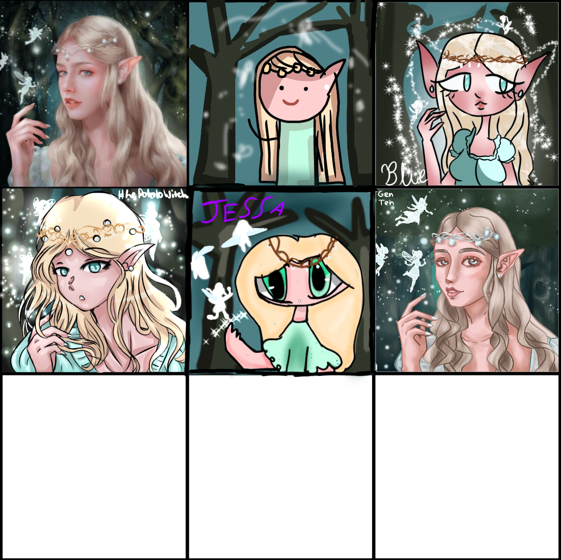 9 Different Artists Collab - ibisPaint
