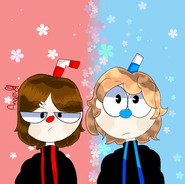 cuphead y mugman - ibisPaint