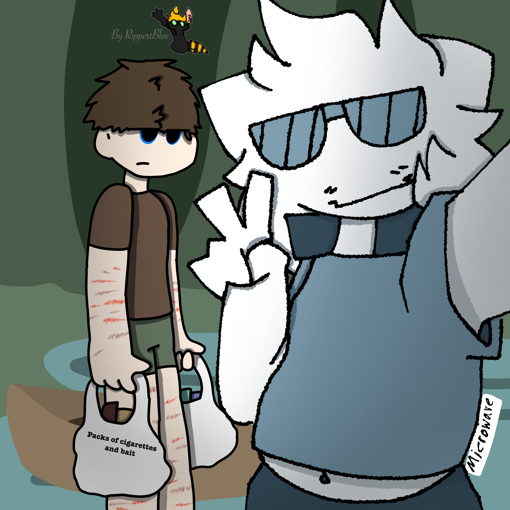 stoned fishing collab - ibisPaint