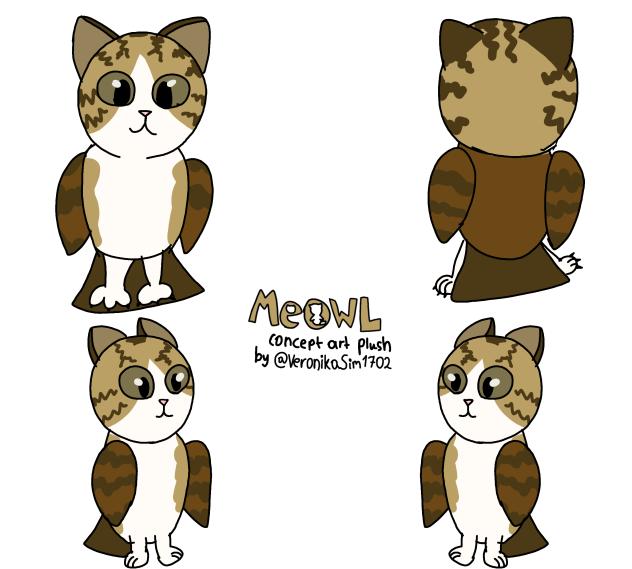 Meowl Plush Concept Art - ibisPaint