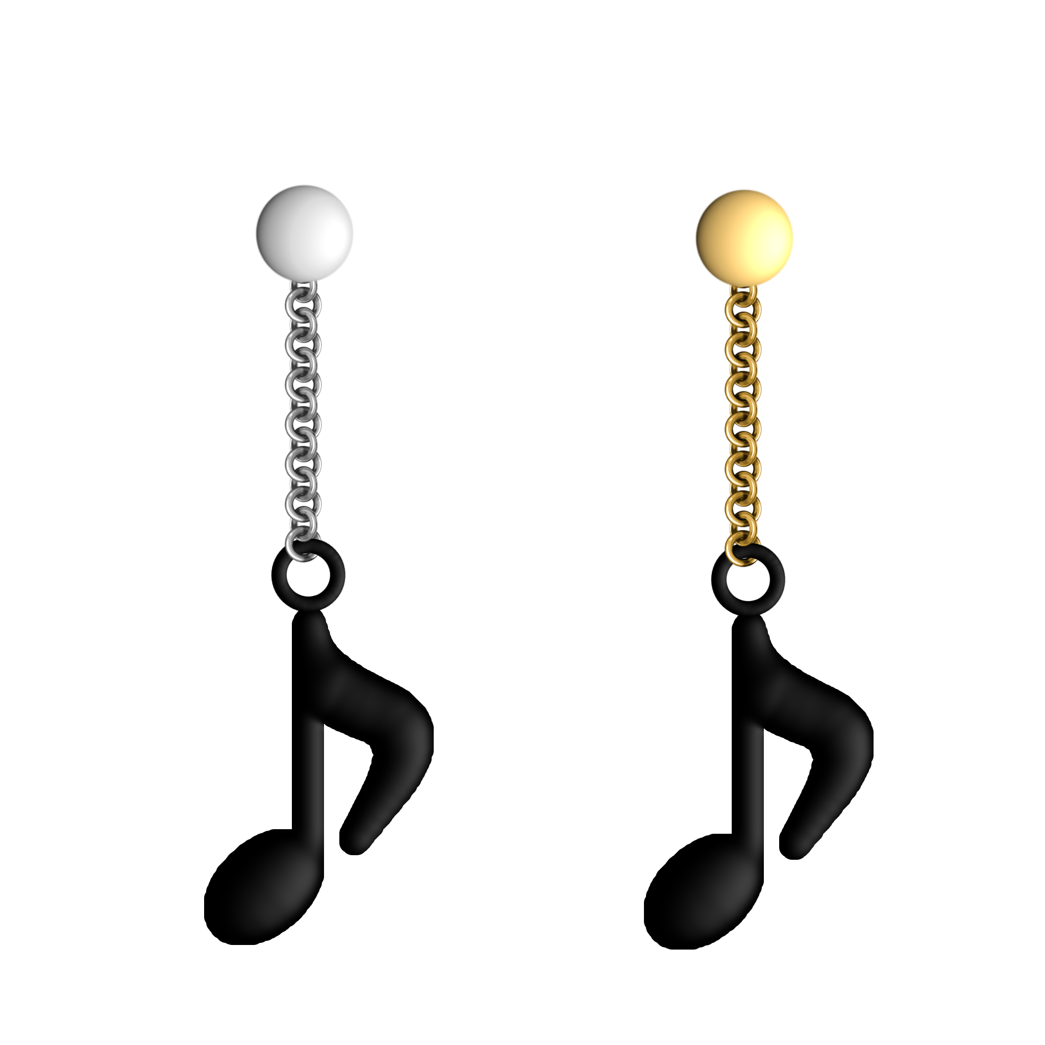 Music note earrings 2 - ibisPaint