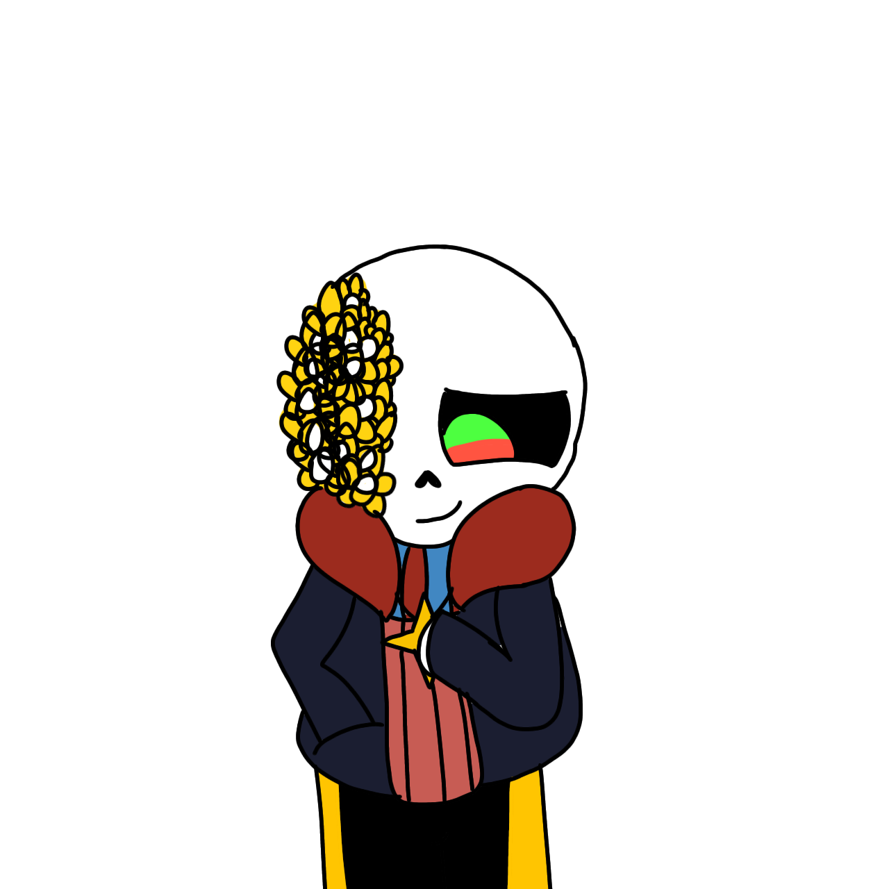 Flowey possession sans x flower fell san - ibisPaint