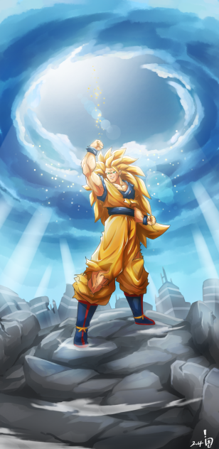 DBZ 손오공 (초사이어인3) 2 UP2 - ibisPaint
