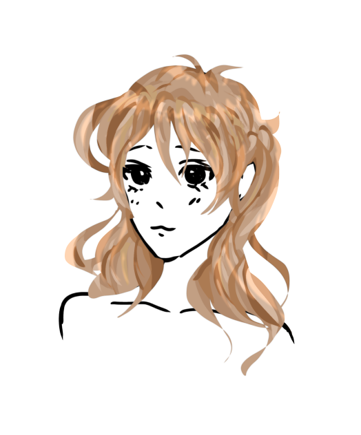 hair with only lasso tool - ibisPaint