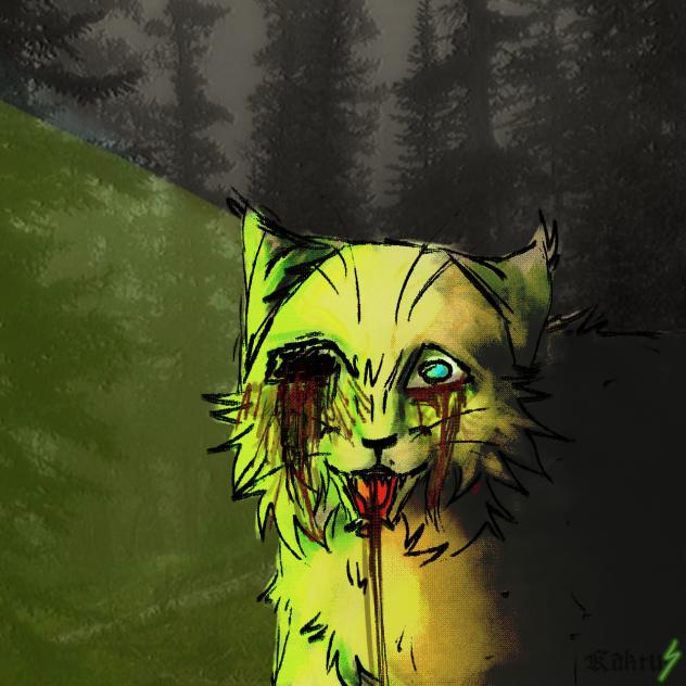 green light, cat - ibisPaint