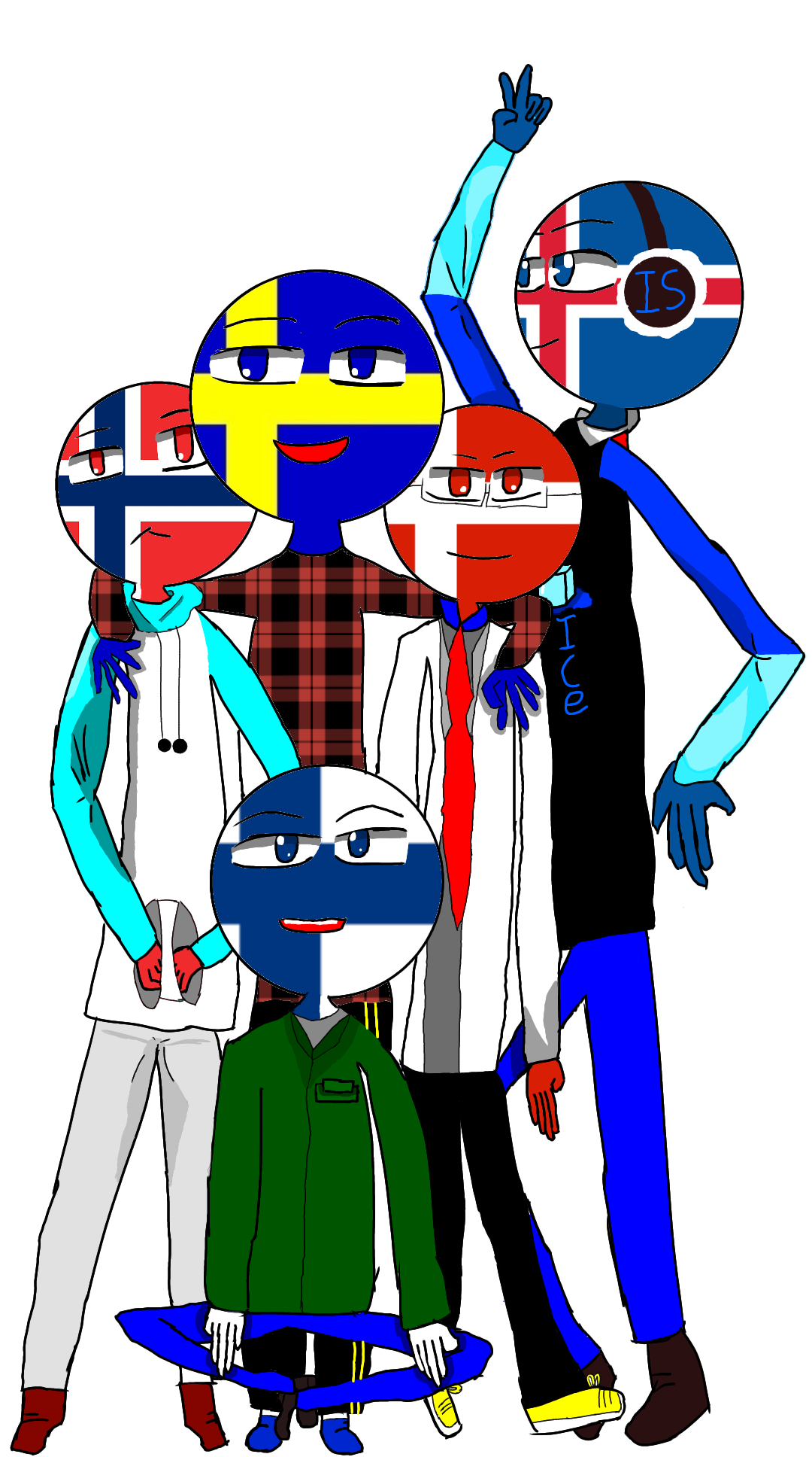 County human Nordic countries draw - ibisPaint