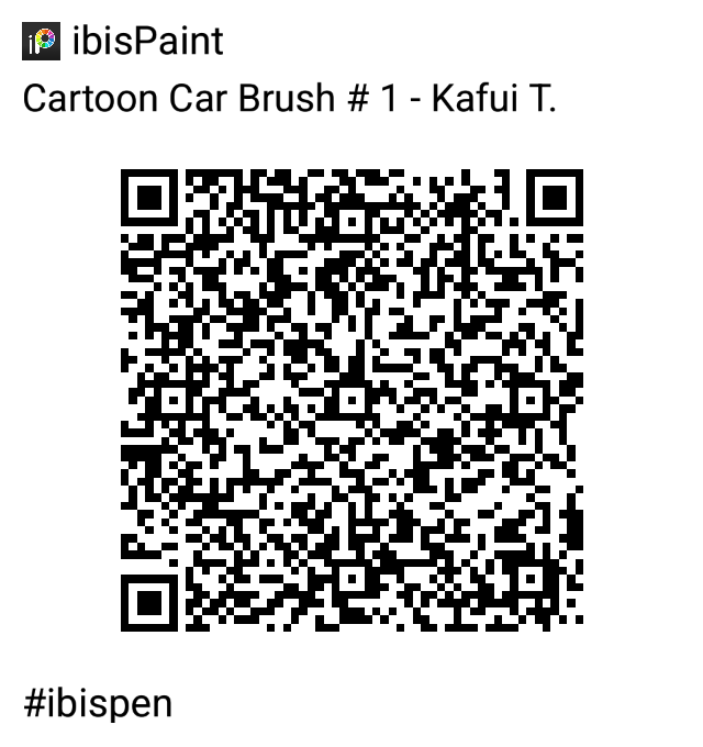 Cartoon Car Brush # 1 - QR Code - ibisPaint