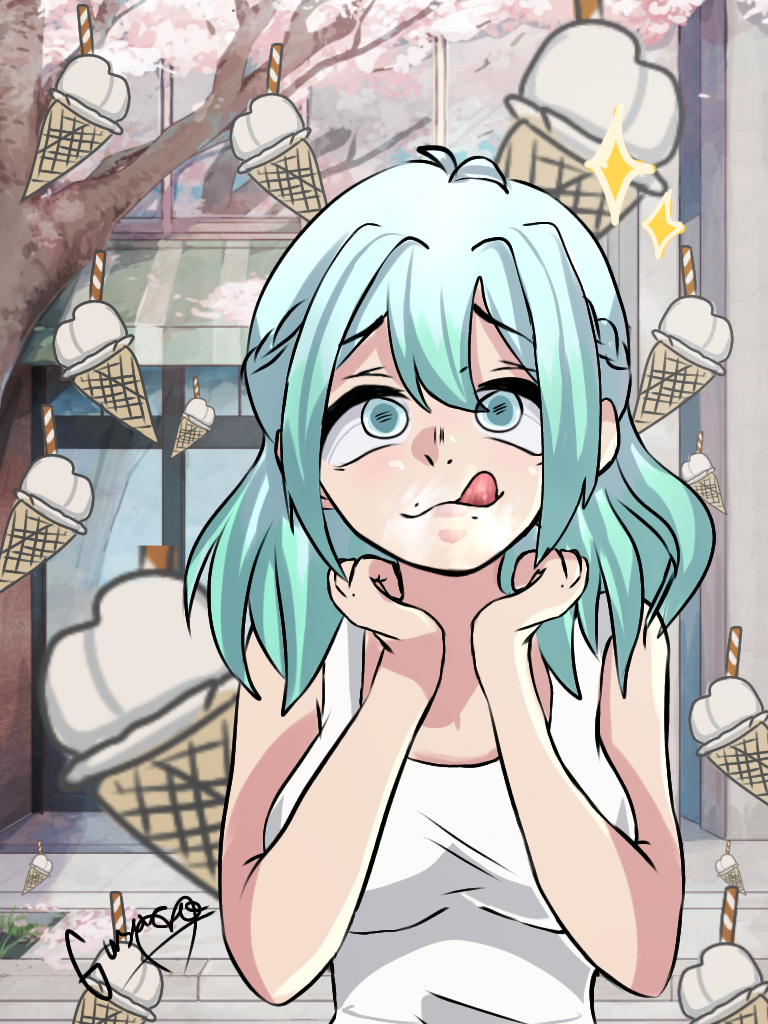 ¡Viva el helado de vainilla! - ibisPaint