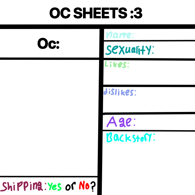 Oc sheet for “My brain” - ibisPaint